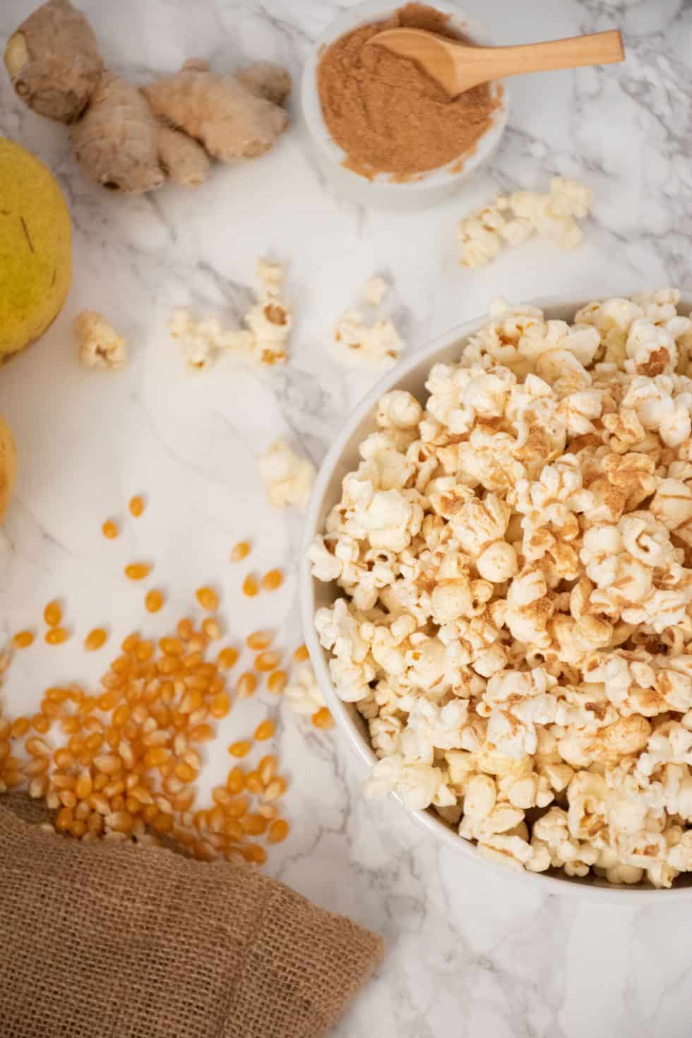 How to Make Stovetop Popcorn - Gingered Pear Popcorn!