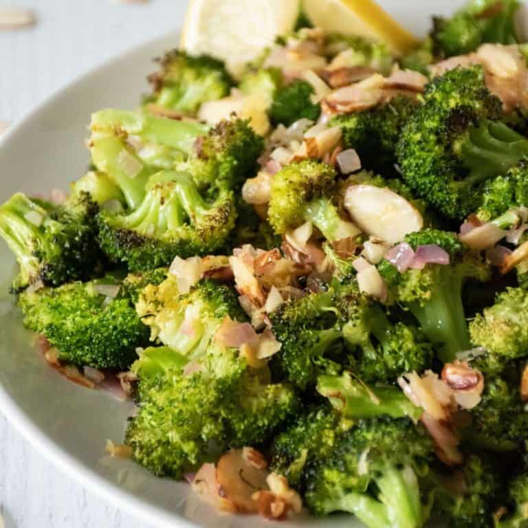 Garlicky Roasted Broccoli & Mushrooms - Being Nutritious