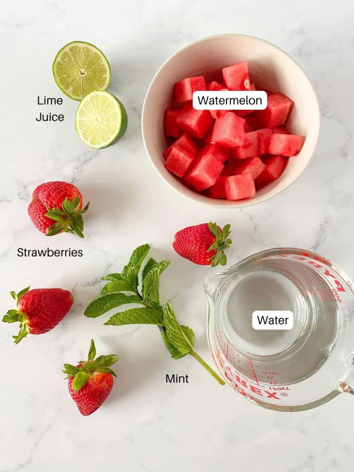 Strawberry Watermelon Agua Fresca - Being Nutritious